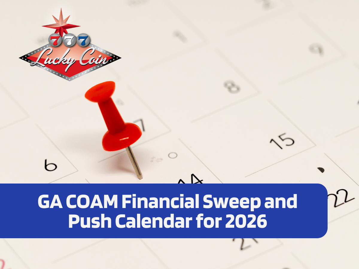 GA COAM Coin Operated Amusement Machine Location Sweep and Master Push ...